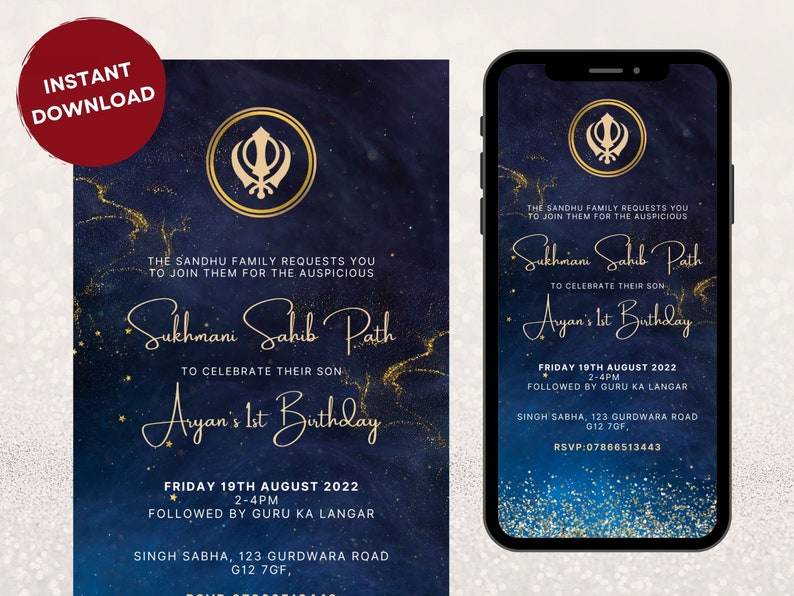 Sukhmani Sahib Path Invitation Whatsapp | Digital Sukhmani Sahib Path ...