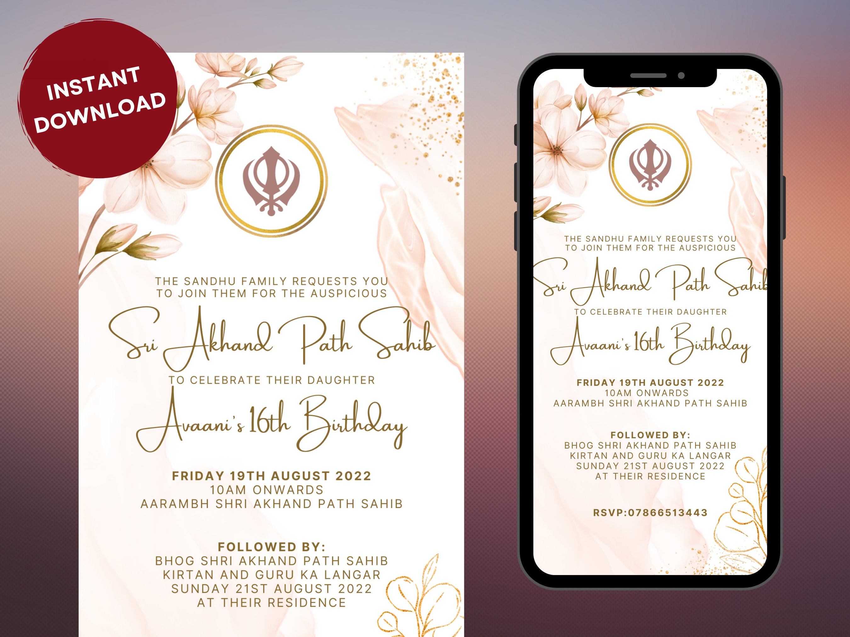 Sri Akhand Path Sahib Invite & Akhand Path Invite, Digital Akhand Sahib ...