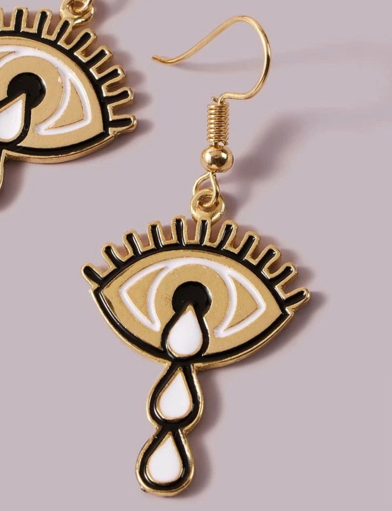 Katy Perry Eye Drop Design Earrings Evil Eye Earrings Crying - Etsy