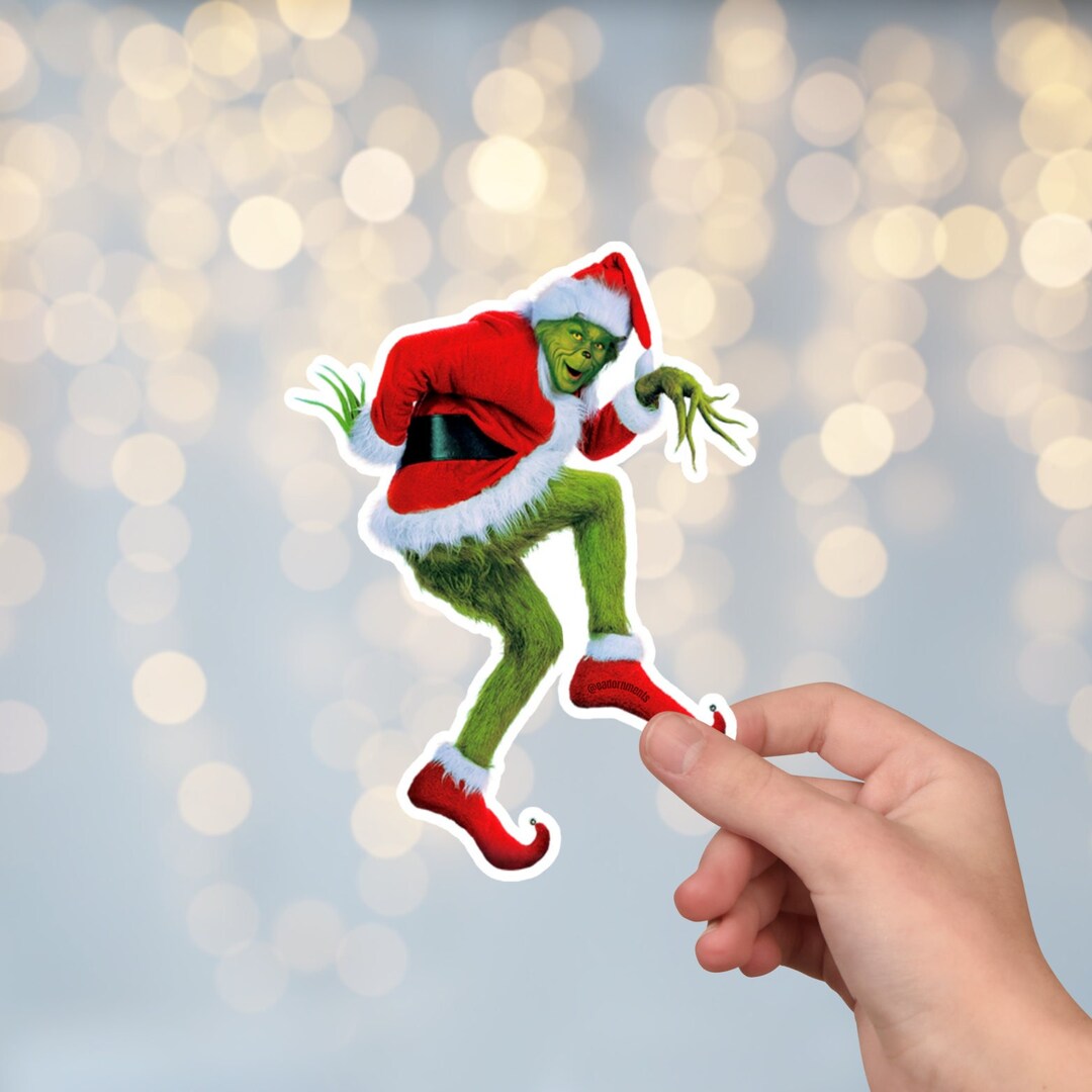 Grinch Sticker, Tip-toe, Christmas, Funny - Etsy