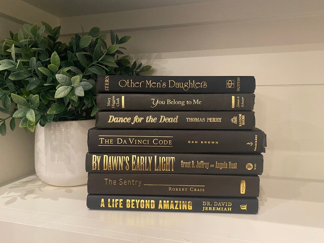 Black and Gold Decorative Book Set for Modern Coffee Table Book Bundle ...