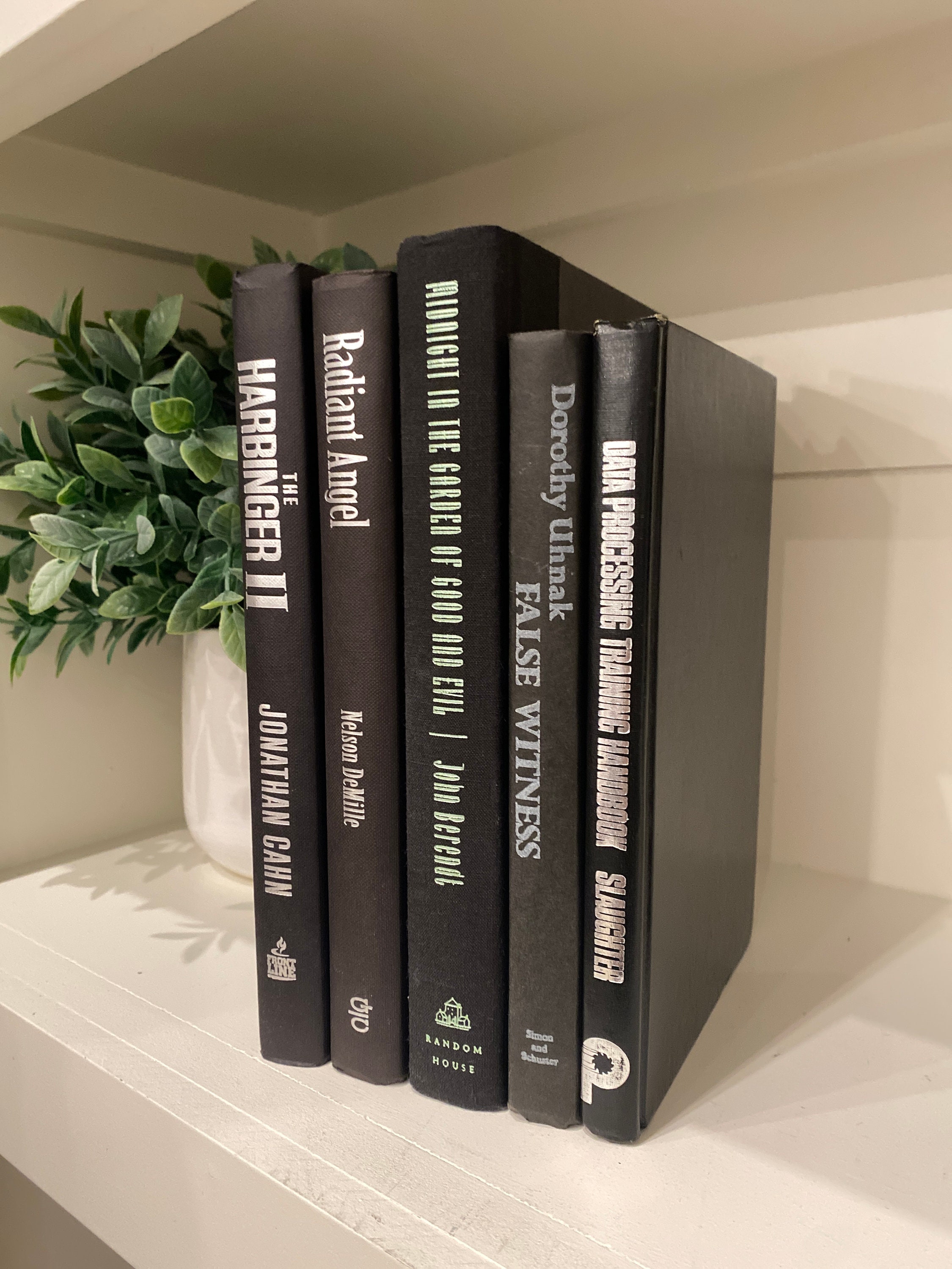 Black Decorative Book Set Book Bundle Black Home Decor - Etsy