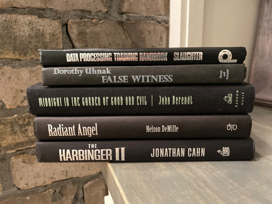 Black Decorative Book Set, Book Bundle, Black Home Decor, Shelf Decor ...