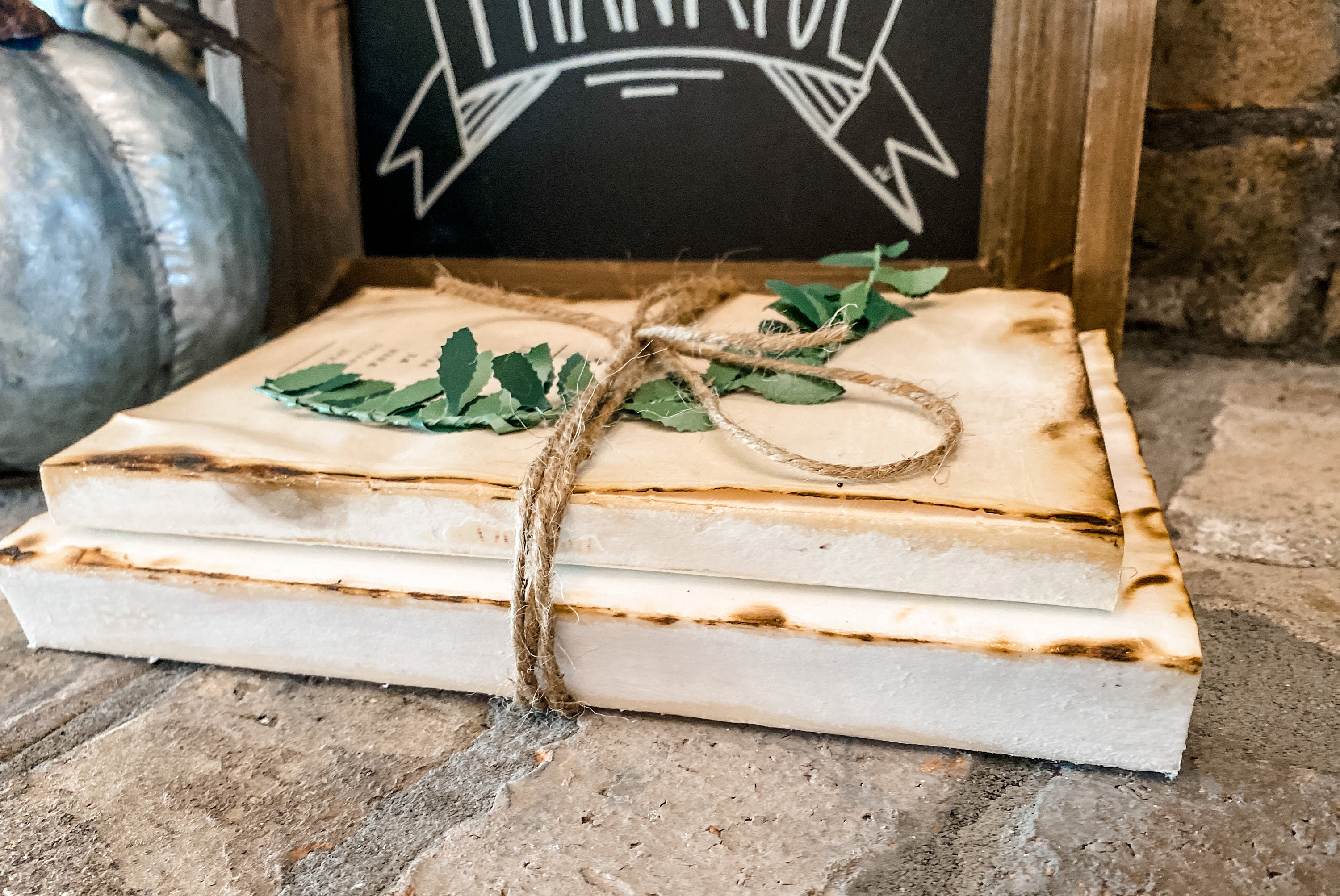 Farmhouse Decor - Decorative Book Set of Coffee Table Books and Book ...