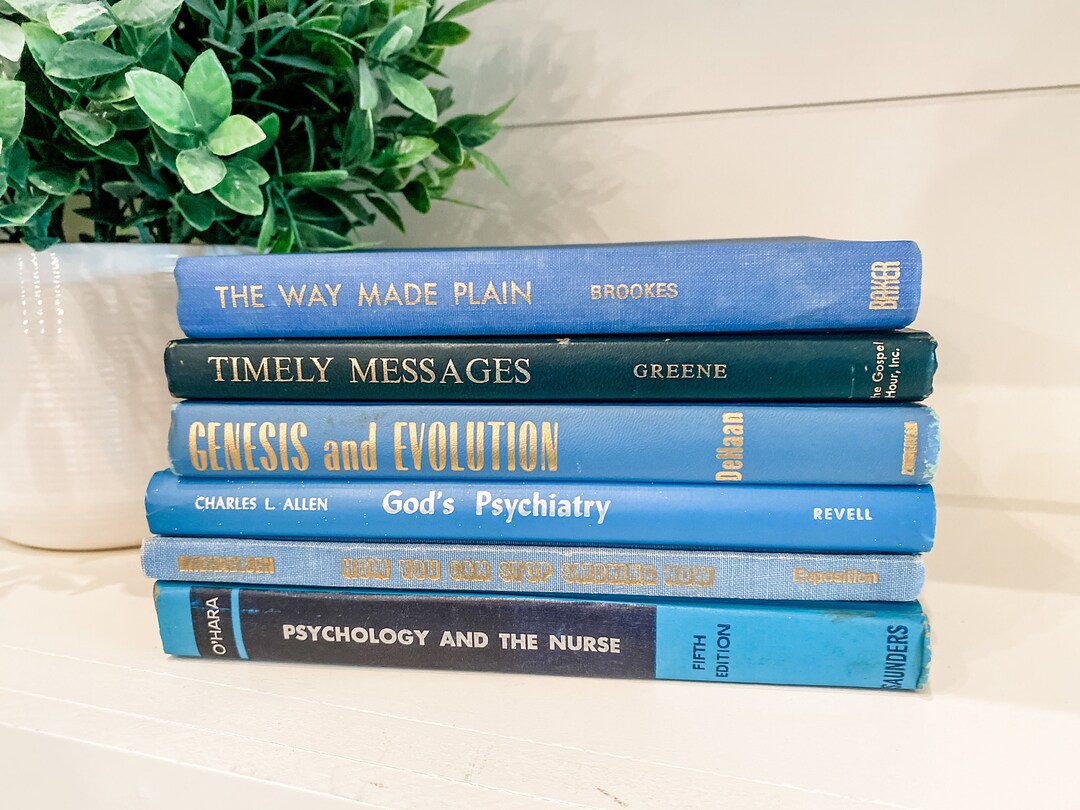 Blue Decorative Book Set, Book Bundle, Blue Decor, Shelf Decor, Books ...