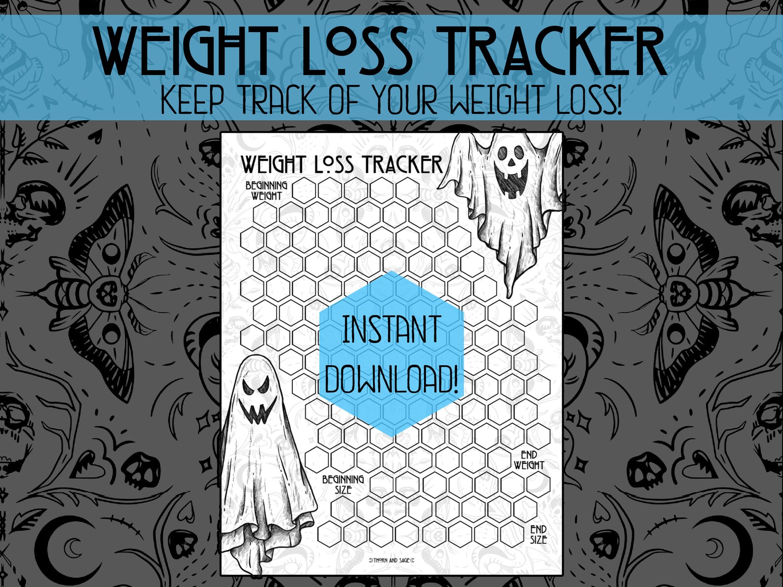 Wight Loss Tracker Printable Page Instant Download - Etsy