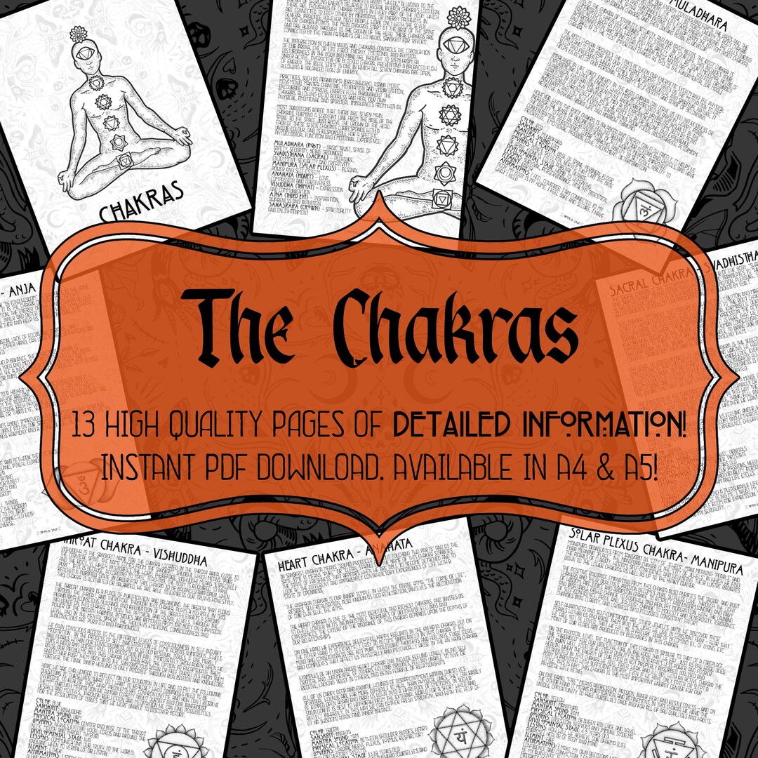 Chakras | Chakra Guide | Chakra Bundle | Instant Download | Printable ...