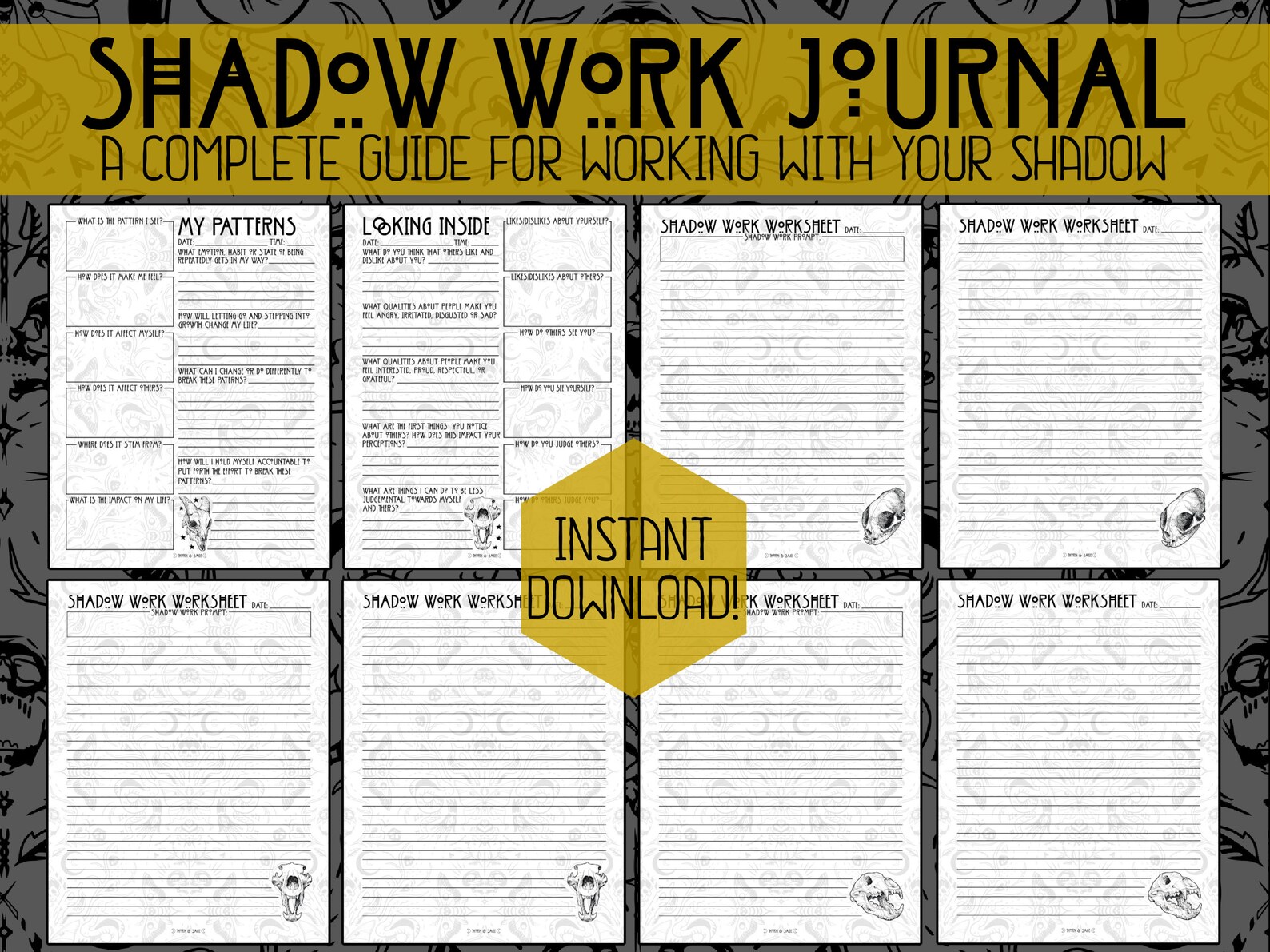 Shadow Work Journal Printable Workbook 115 Diverse Journal - Etsy