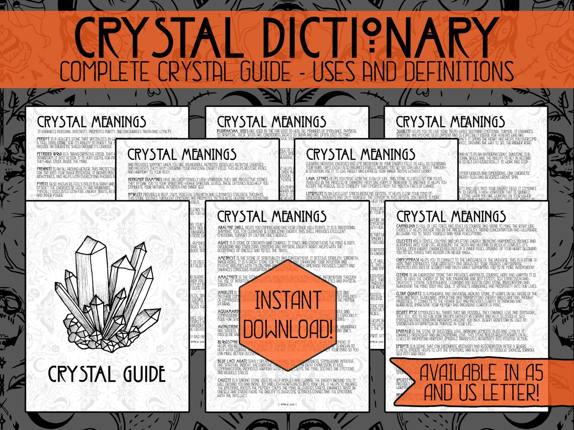 Crystal Guide Complete Guide for Uses and Definitions | Etsy