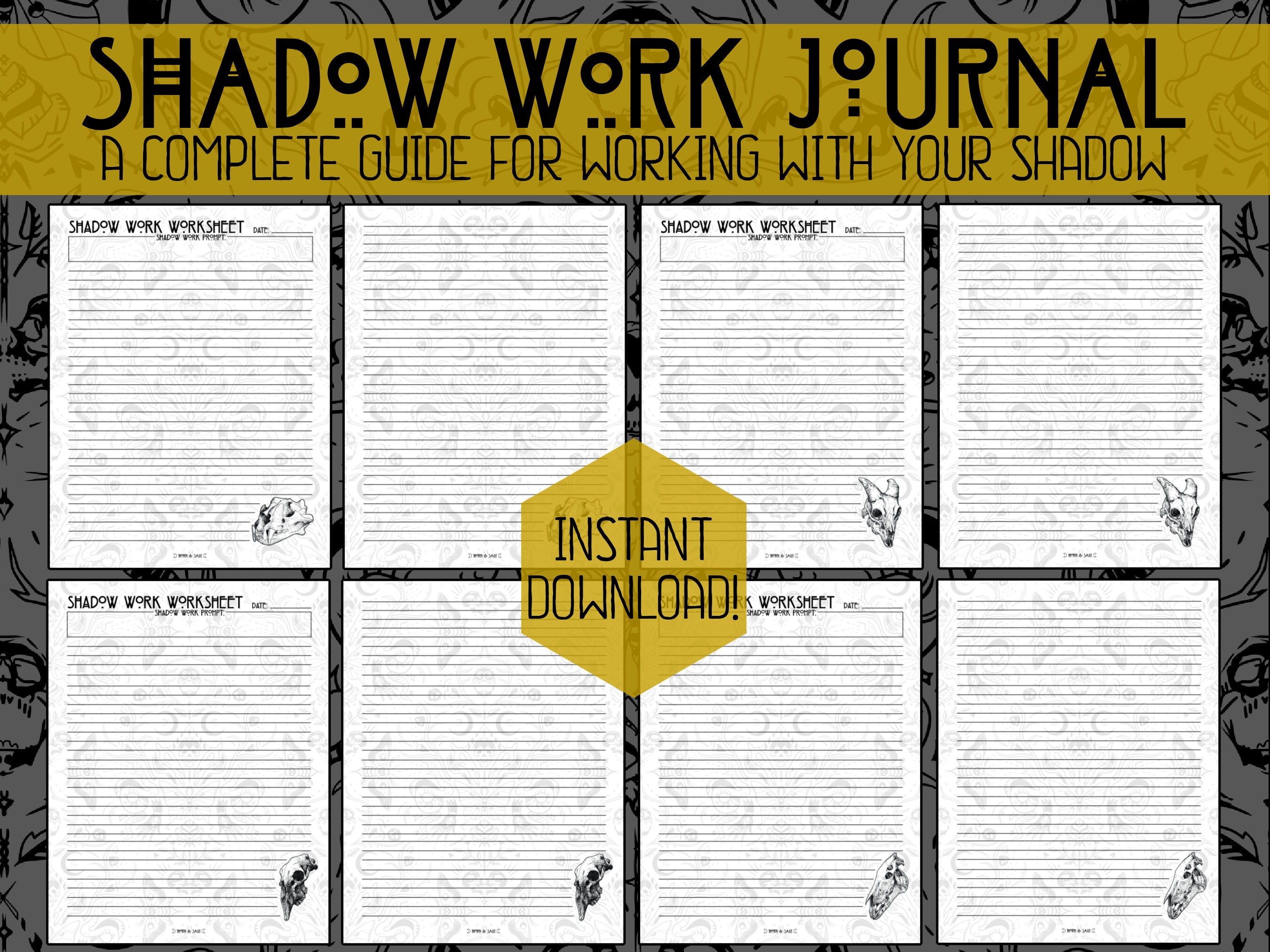 Shadow Work Journal Printable Workbook 115 Diverse Journal - Etsy