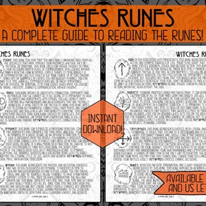 Witches Runes Guide Rune Cheat Sheets Instant Download Printable Pages ...