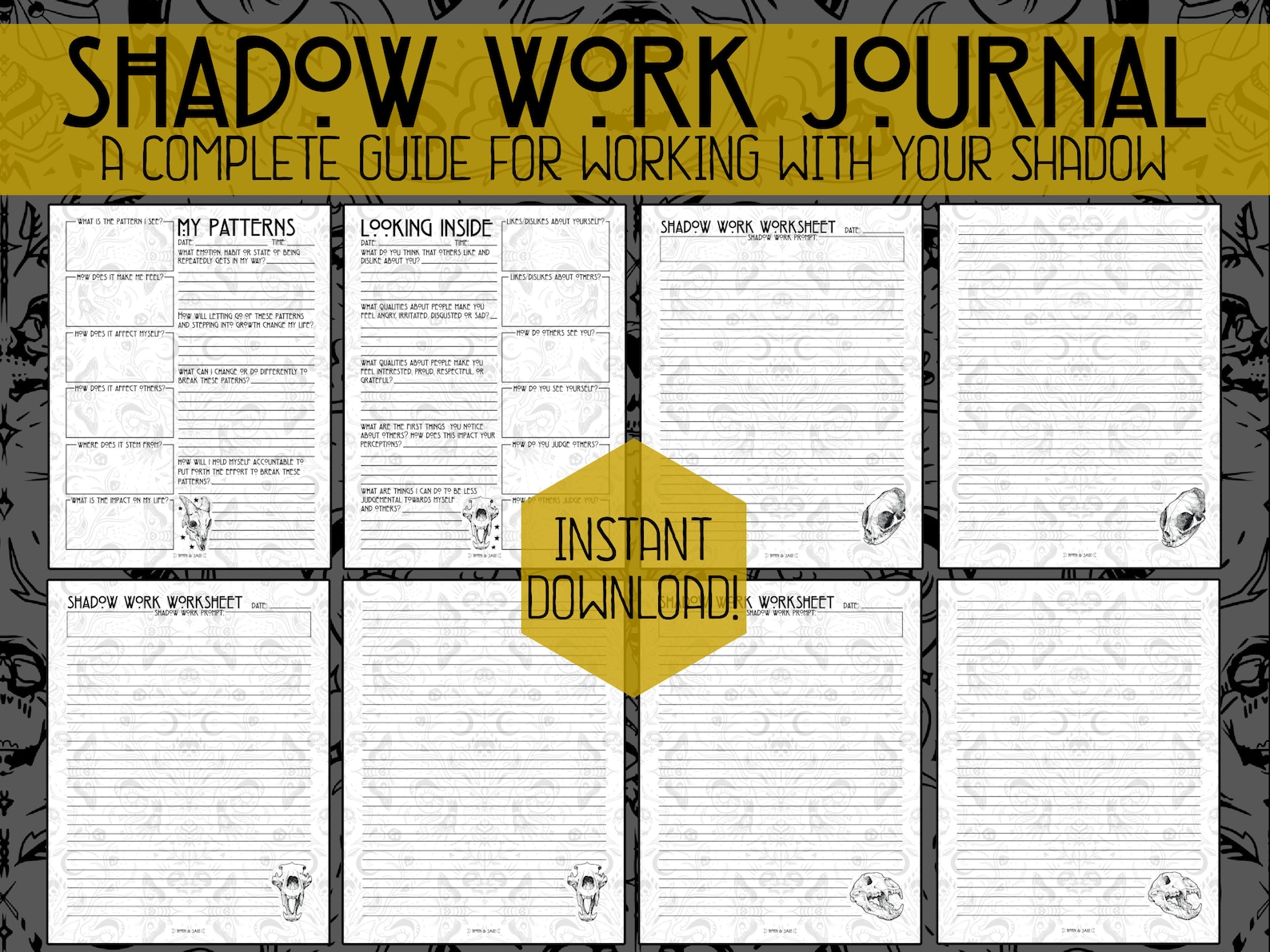 Shadow Work Journal Printable Workbook 115 Diverse Journal - Etsy