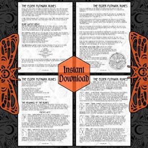 Elder Futhark Runes | Rune Cheat Sheets | Rune Guide | Instant Download ...