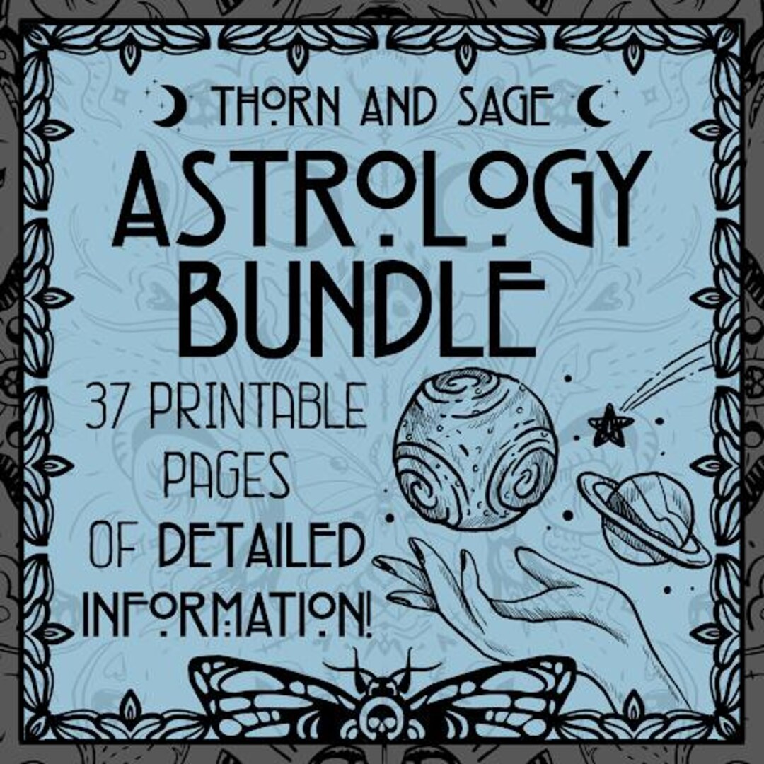 Astrology Cheat Sheets Bundle Birth Chart Zodiac Guide Printable Etsy