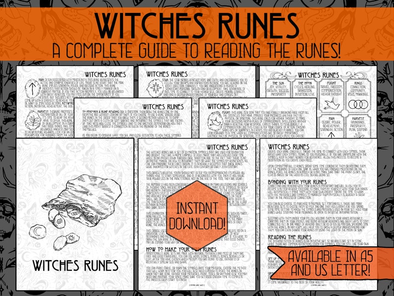 Witches Runes Guide Rune Cheat Sheets Instant Download - Etsy UK
