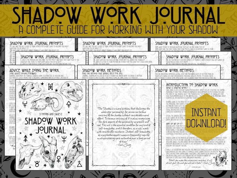 Shadow Work Journal Printable Workbook 115 Diverse Journal - Etsy