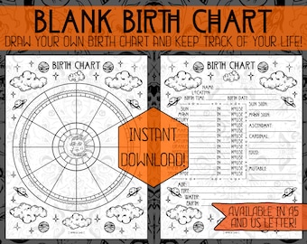 Blank Astrology Chart digital Download - Etsy