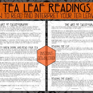 Tea Leaf Reading Guide Tasseography How to Read Tea Leaves Printable ...