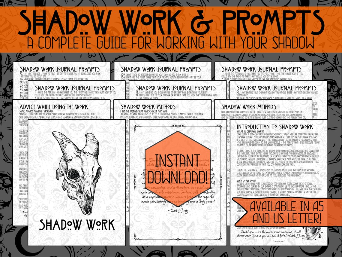 Shadow Work Complete Guide Journal Prompts Printable Pages - Etsy