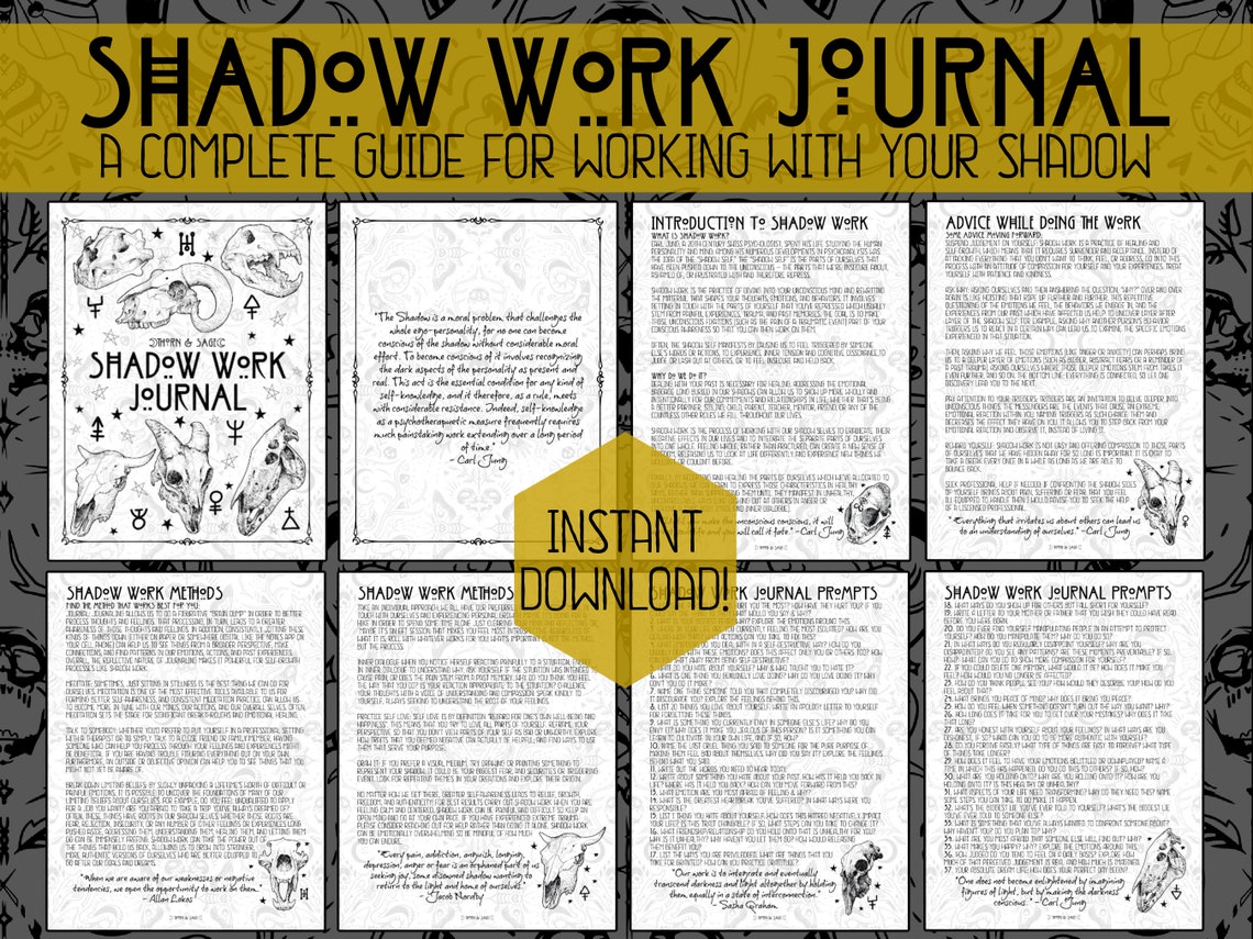 Shadow Work Journal Printable Workbook 115 Diverse Journal - Etsy