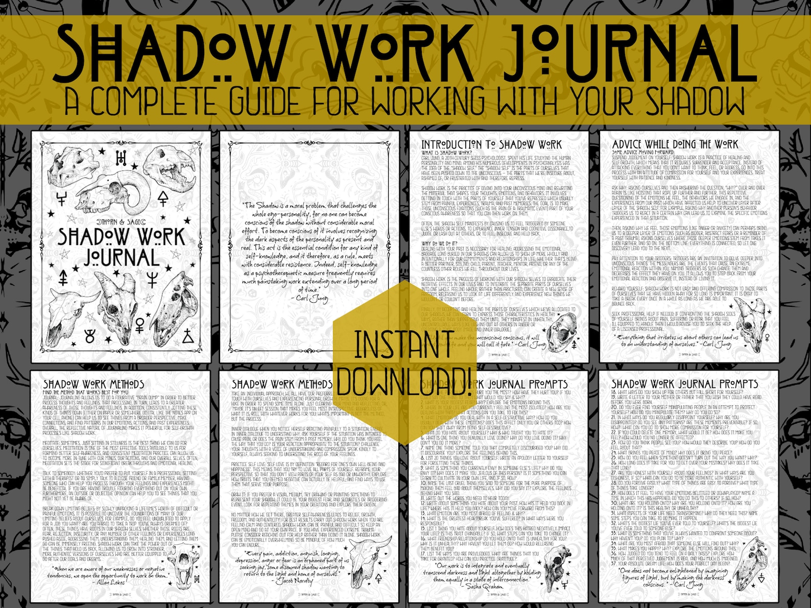 Shadow Work Journal Printable Workbook 115 Diverse Journal - Etsy