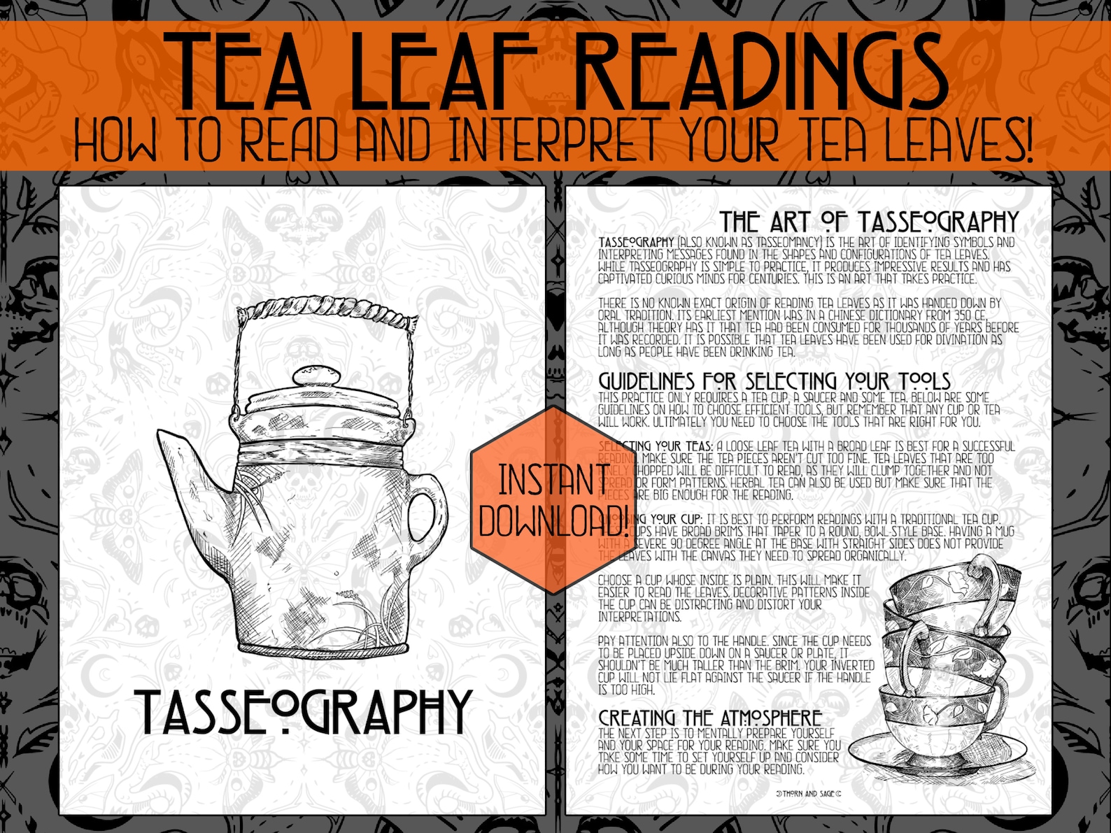 Tea Leaf Reading Guide Tasseography How to Read Tea Leaves - Etsy