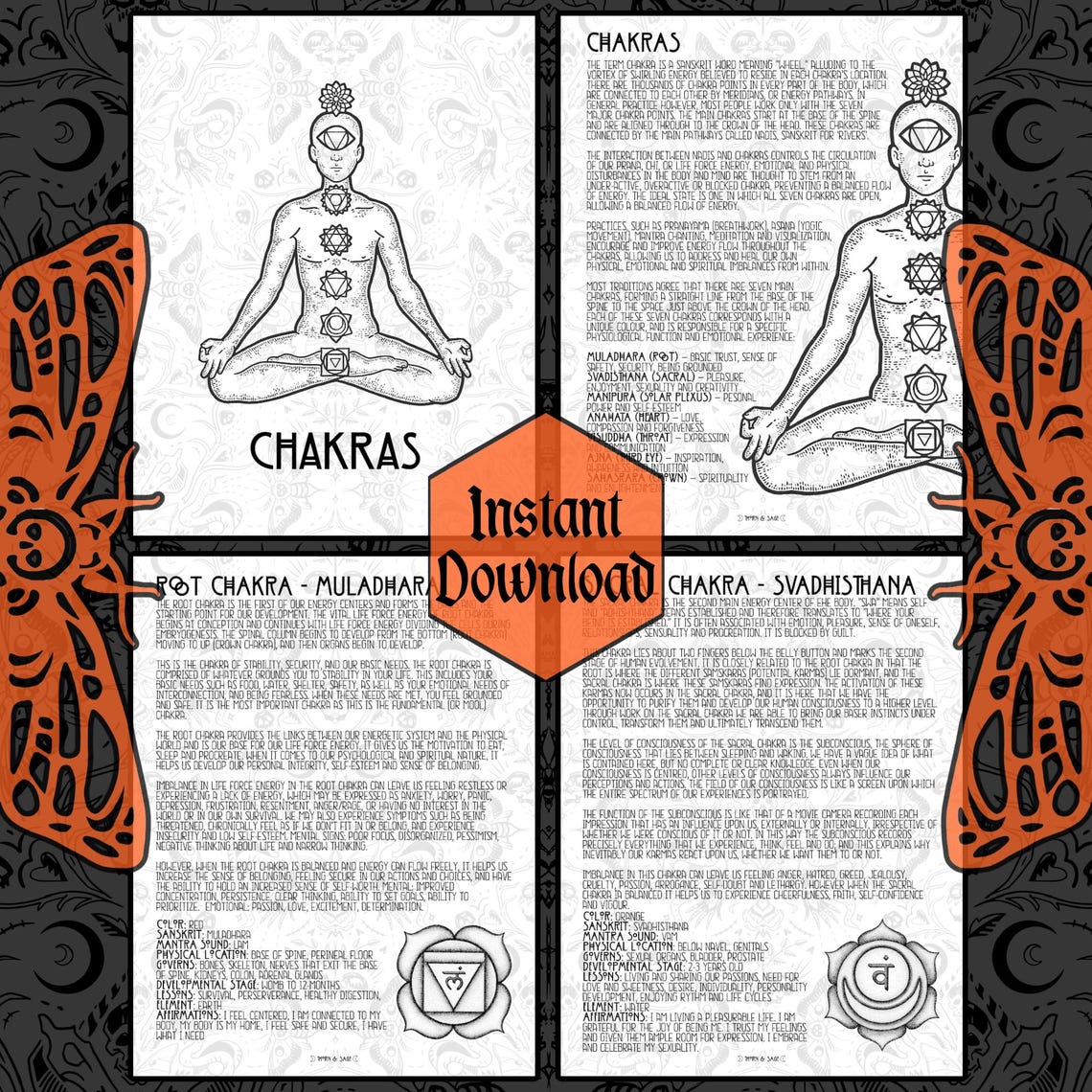 Chakras | Chakra Guide | Chakra Bundle | Instant Download | Printable ...