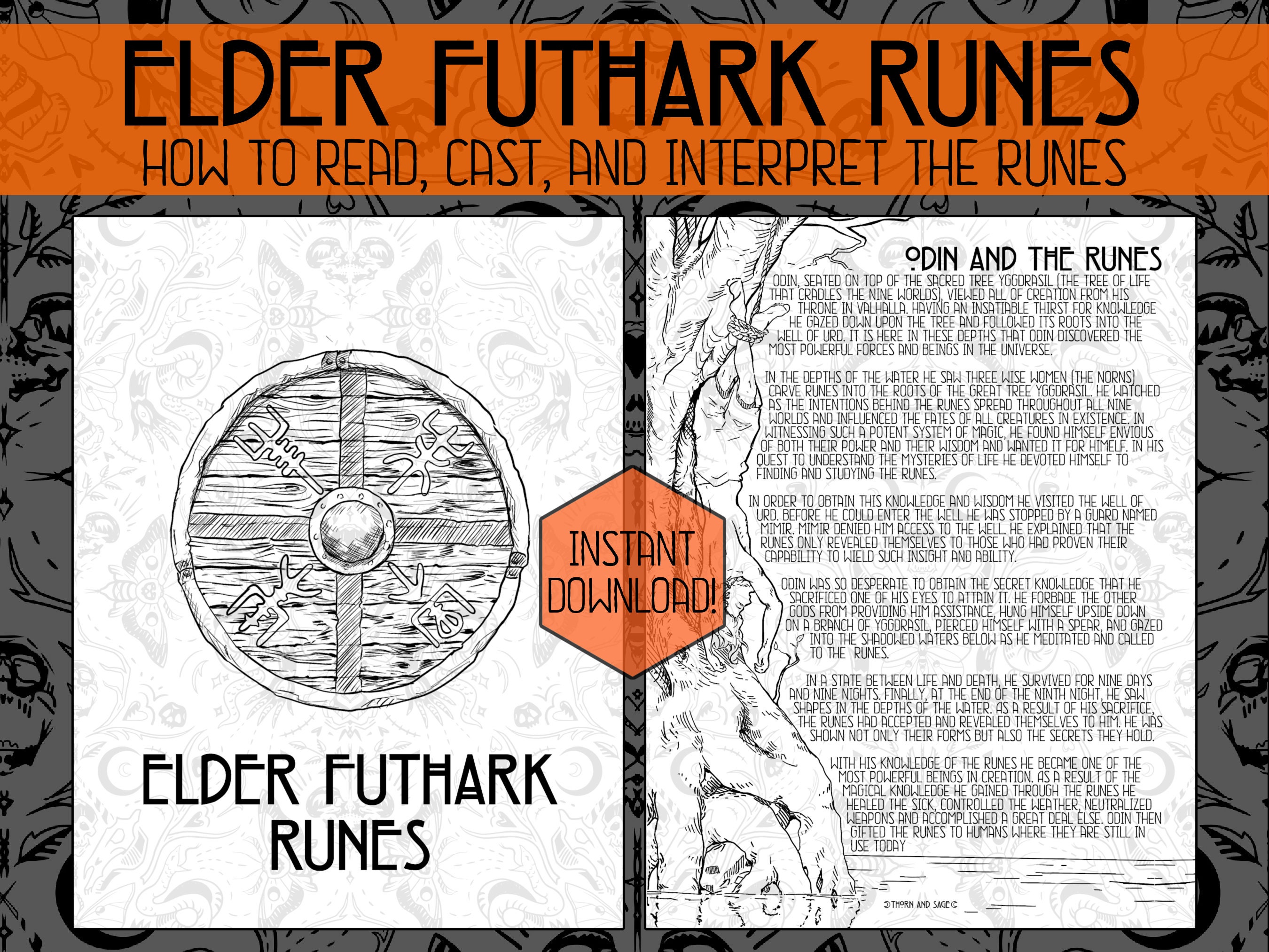 Elder Futhark Runes Rune Cheat Sheets Rune Guide Instant - Etsy UK