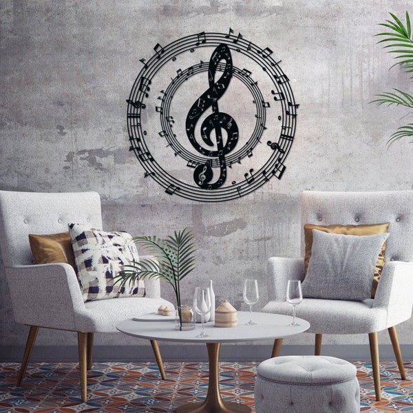 Music Note Wall Art - Etsy