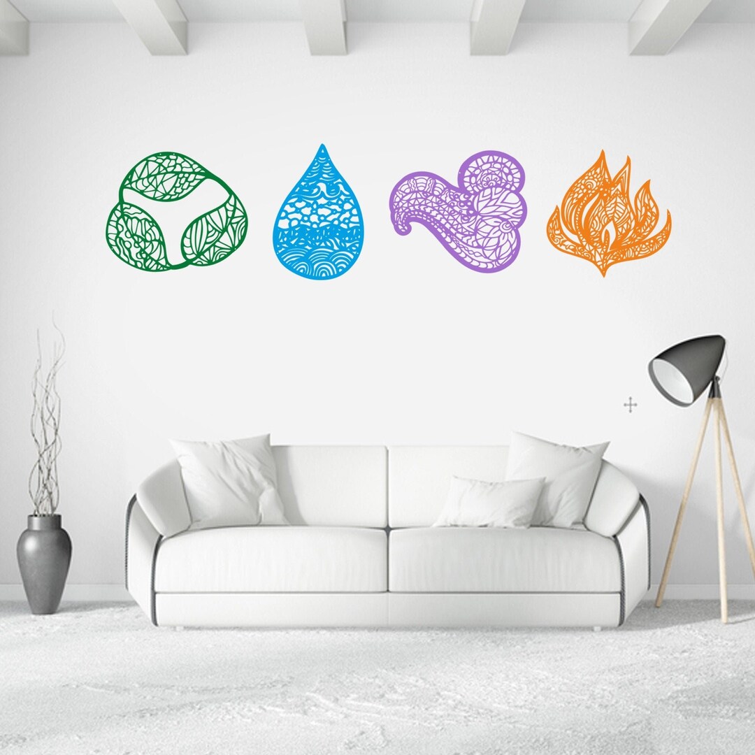 4 Elements Metal Wall Decor Four Elements Metal Wall Art - Etsy