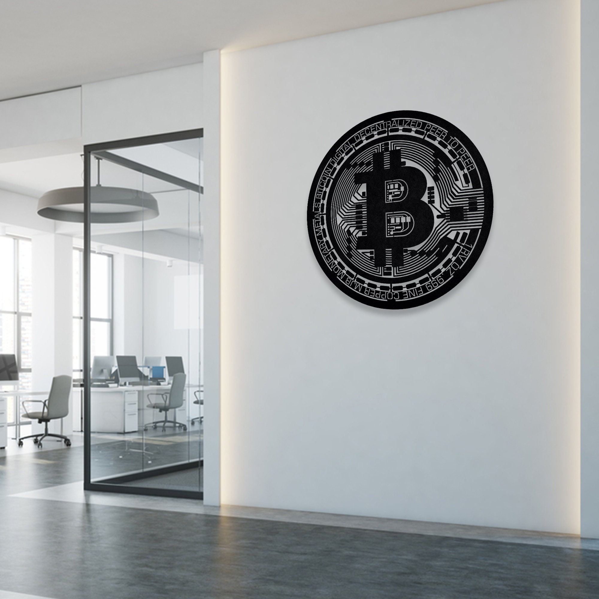 Bitcoin Wall Art Finance Gifts Metal Wall Decor | Etsy