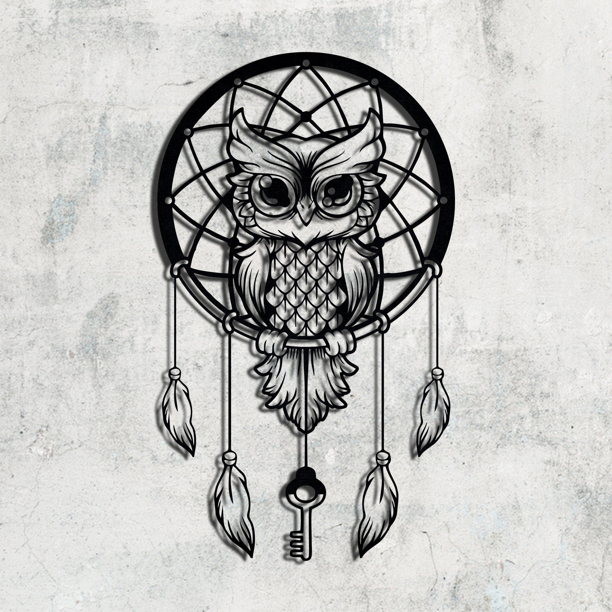 Owl Dream Catcher Drawing
