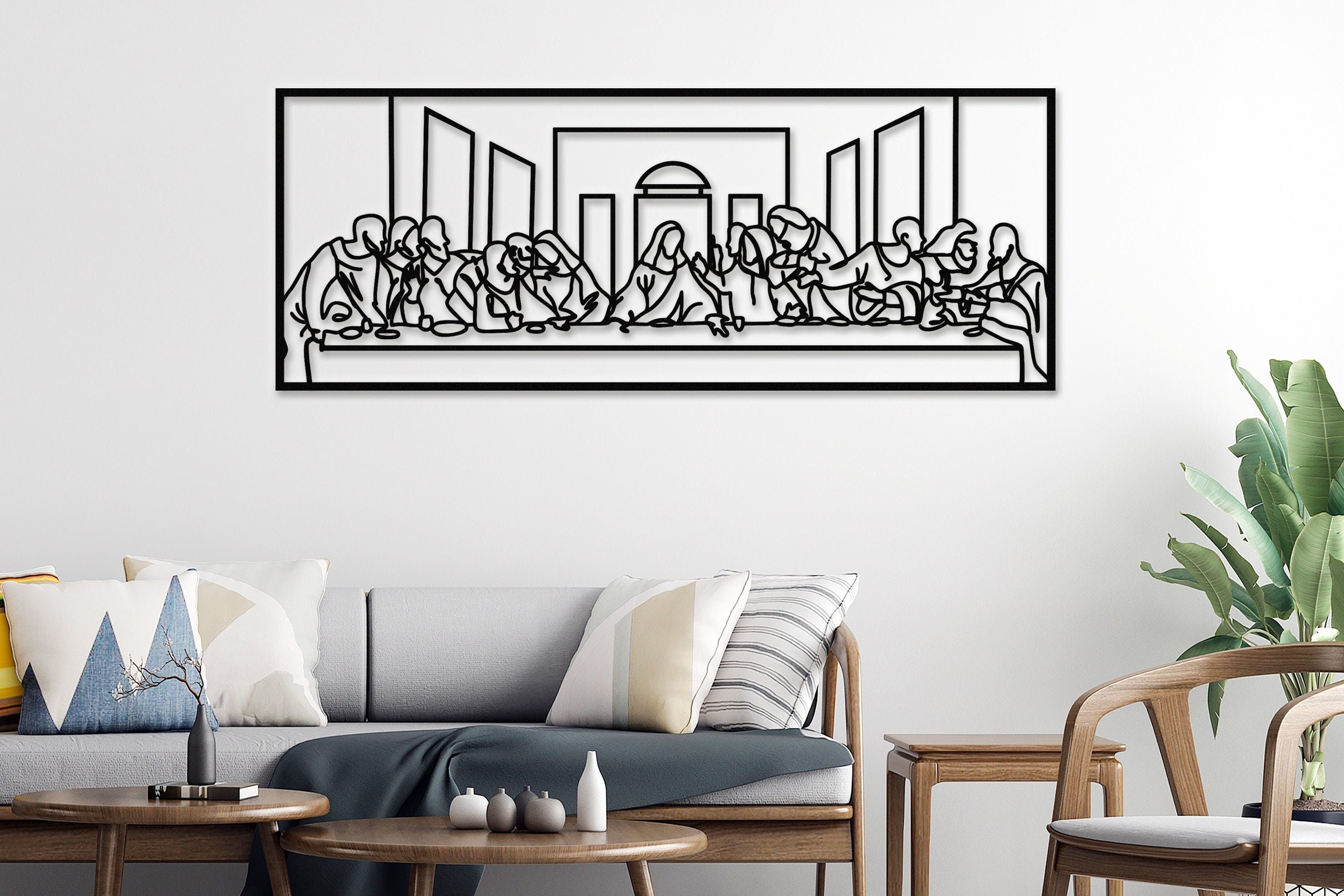 Jesus Last Supper Metal Wall Art By Leonardo Da Vinci Artwork Etsy Canada