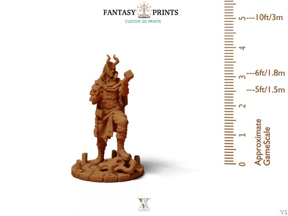 Agamar Infernal Warlock Miniature D&d Rpg Tabletop | Etsy