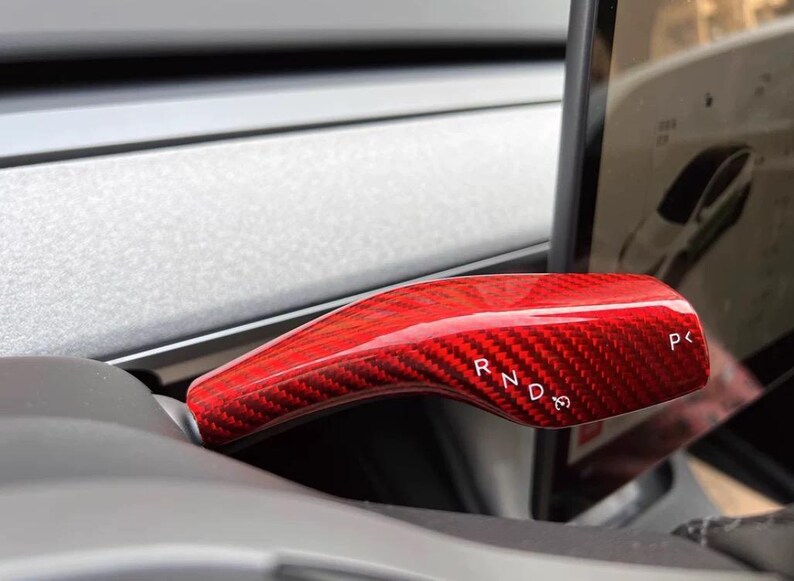 Custom Real Carbon Fiber Gear Lever Cover Shift Sticker Accessories Car ...