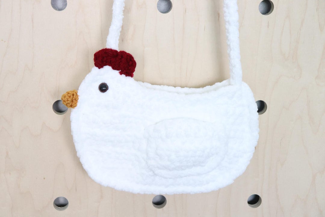 Crochet Chicken Purse Plush Chicken Accessories Purse Chicken Bag ...