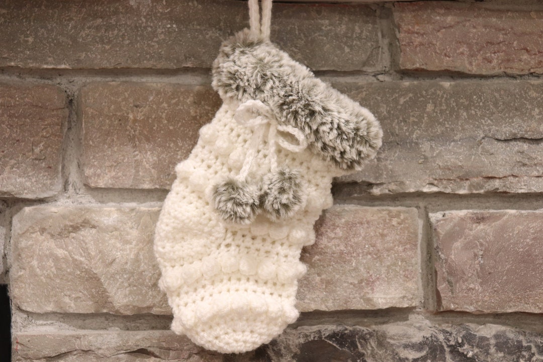 Mini Baby Pet Boho Bobble Christmas Stocking, Baby Pet Faux Fur ...