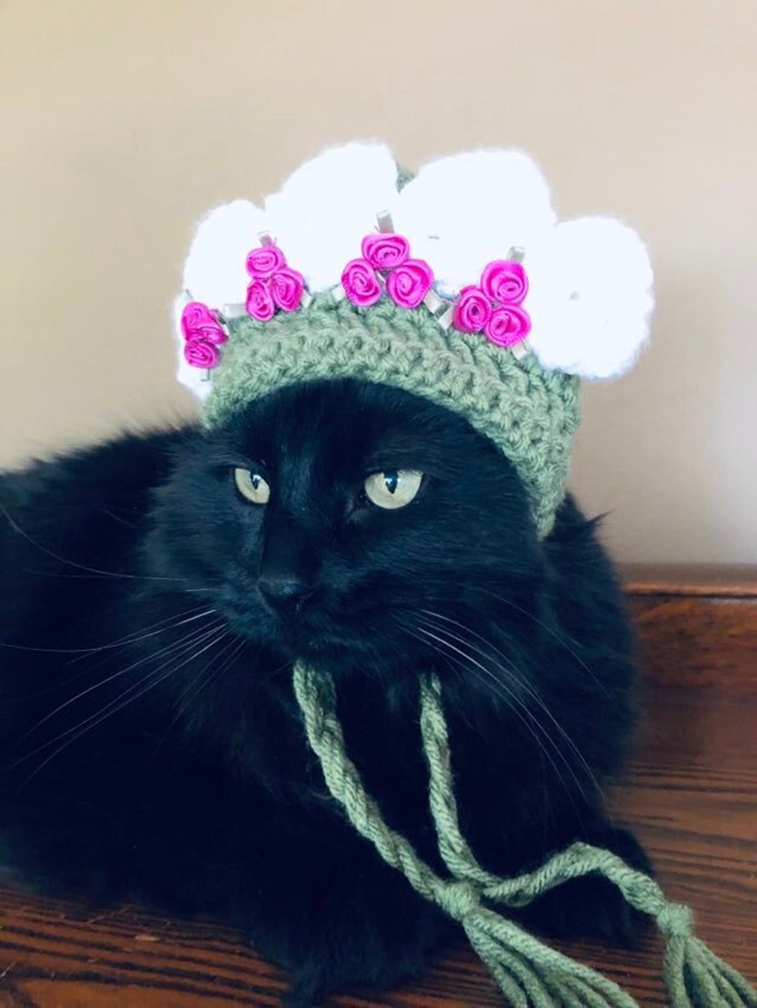 Flower Hat, Hat for Cat, Cat Costume, Pet Costume, Cat Hat, Cat ...