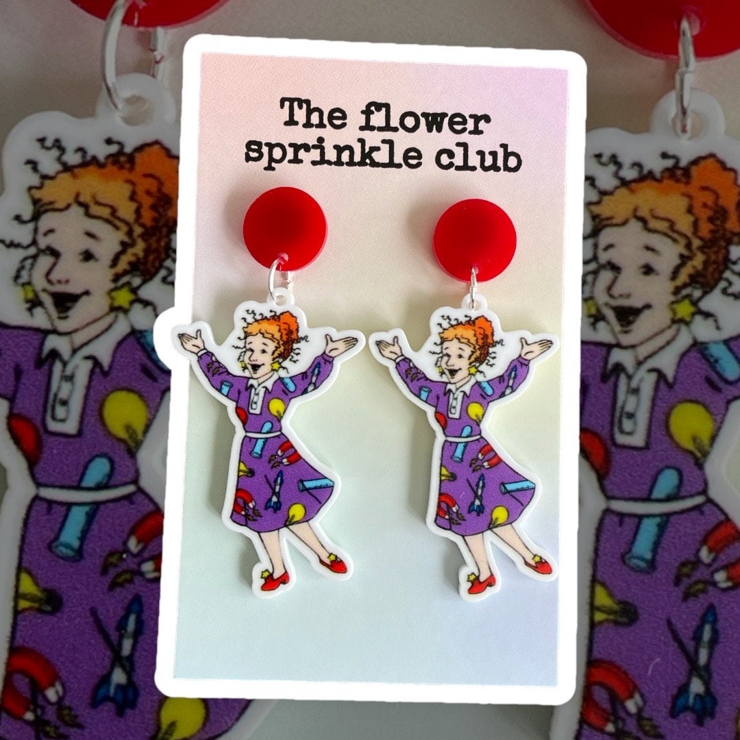 The Magic School Bus Teacher Earrings - Etsy