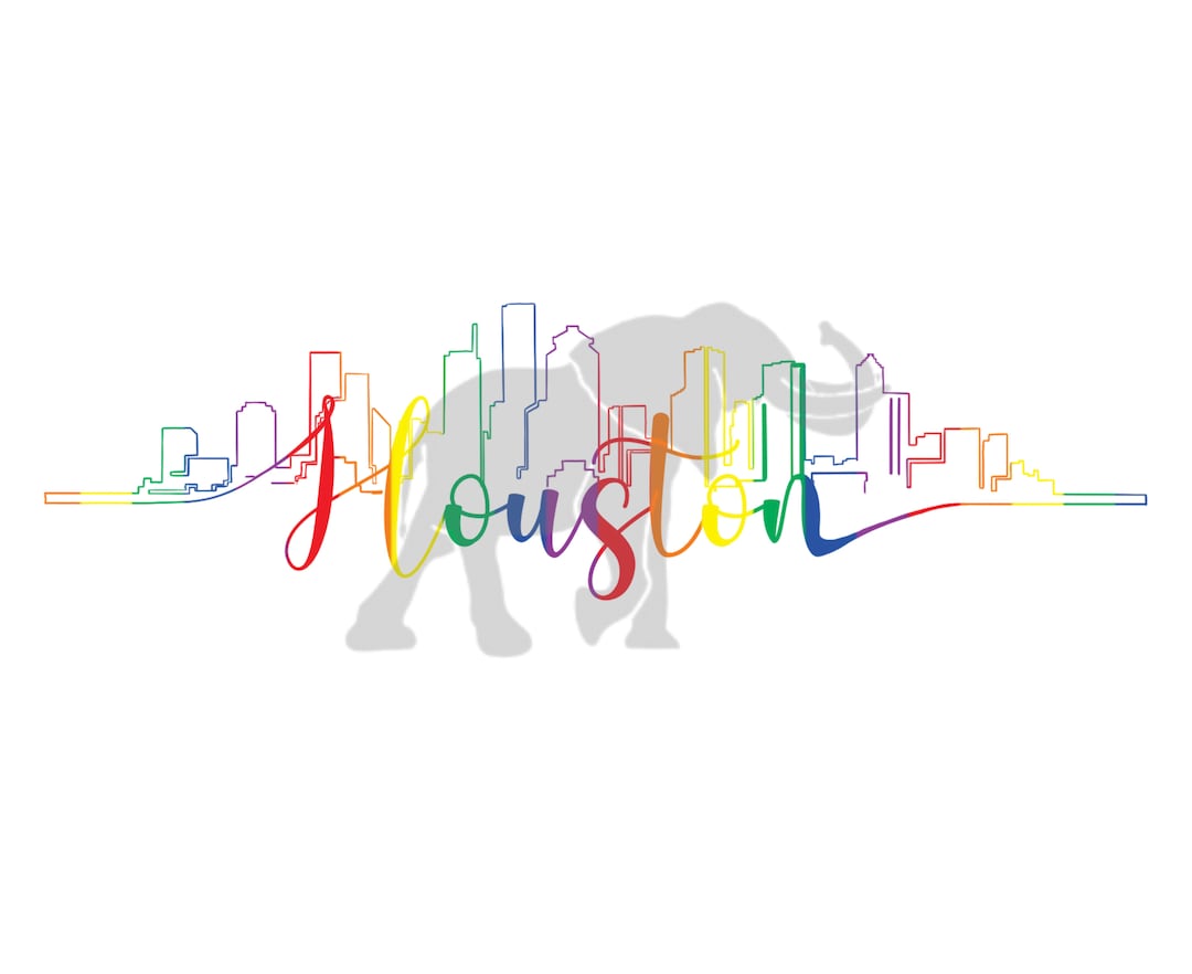 Houston Background, Colorful PNG - Etsy