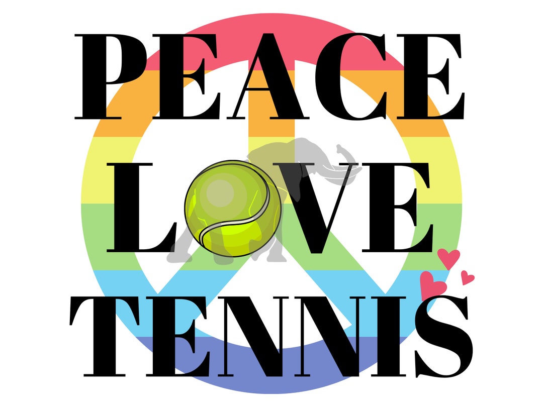 Peace, Love, Tennis-digital Design-sublimation-png-tumbler Design-t ...