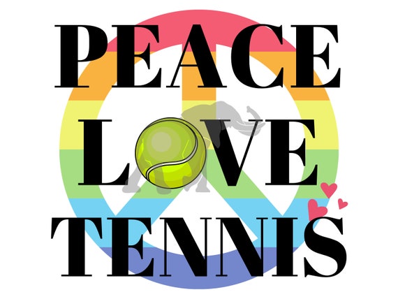 Peace Love Tennis-digital design-sublimation-PNG-tumbler | Etsy