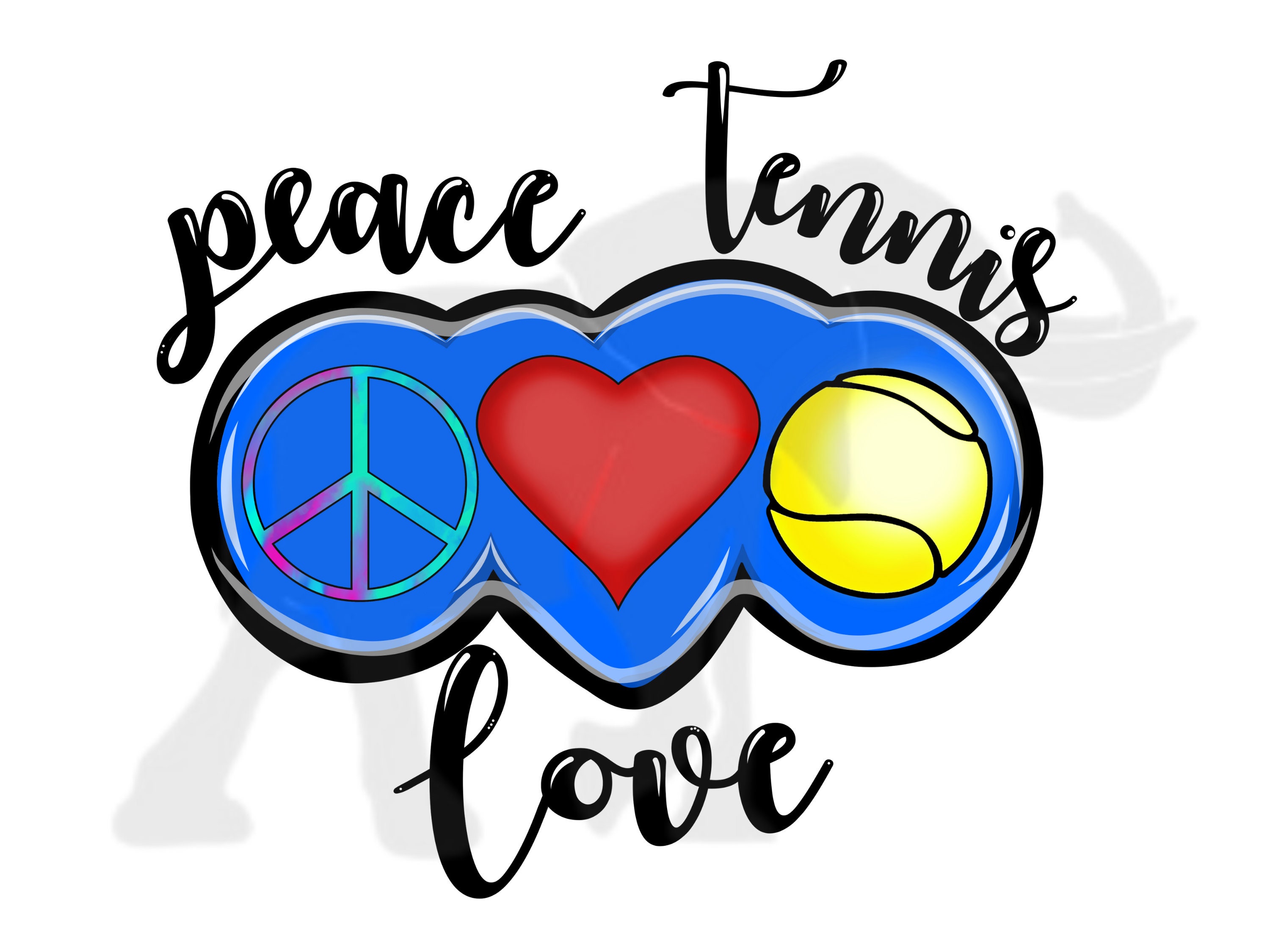 Peace Love Tennis PNG, Sublimation, Digital Design - Etsy