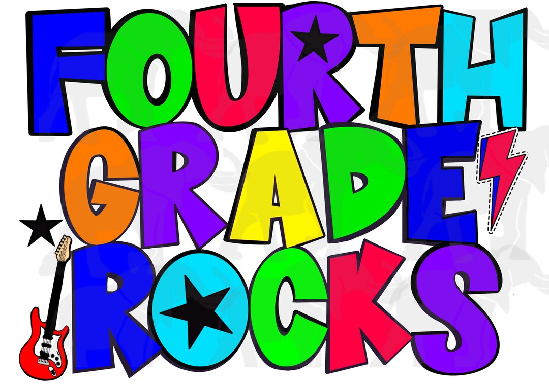 4th Grade Rocks PNG - Etsy