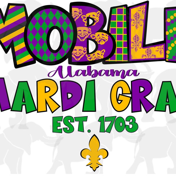 Mardi Gras Mobile Wall Art - Etsy