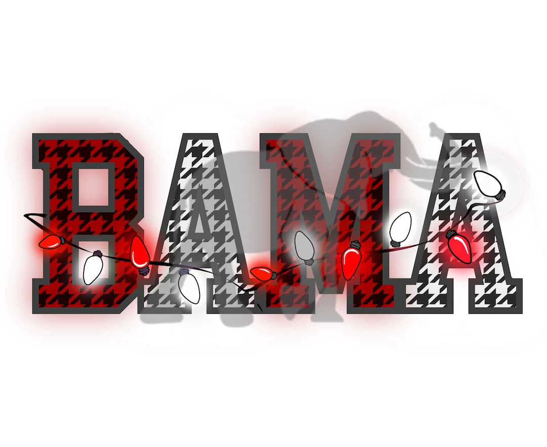 Bama Christmas in Lights PNG - Etsy