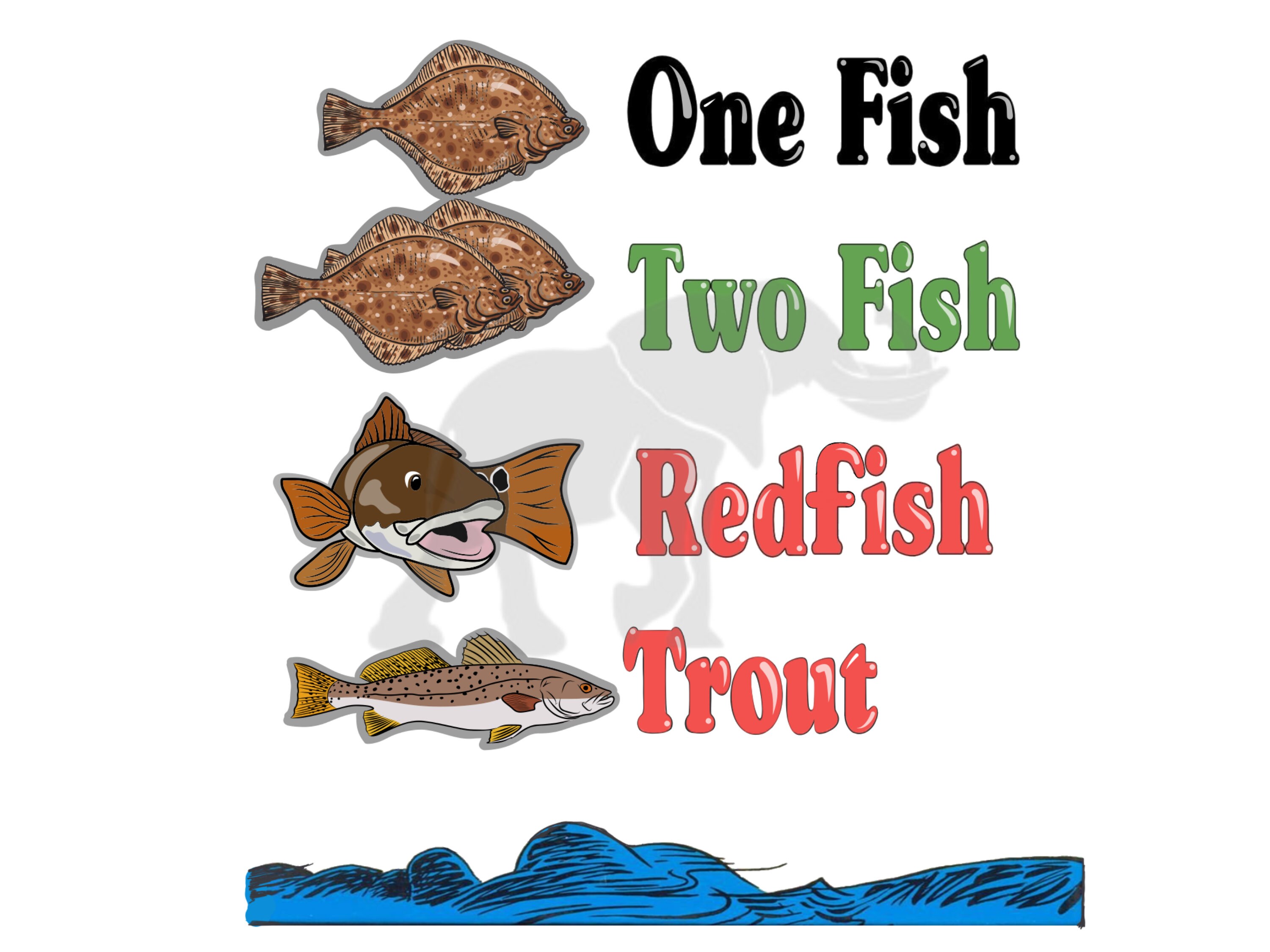 One Fish Two Fish PNG Sublimation Digital Design - Etsy