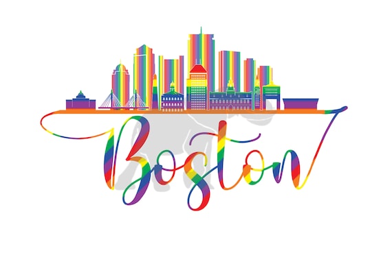Boston Icon Rainbow PNG - Etsy