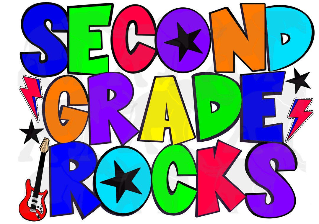 2nd Grade Rocks PNG - Etsy