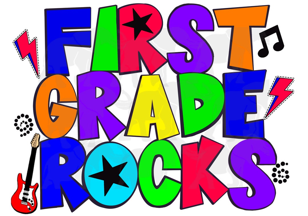 1st Grade Rocks PNG - Etsy